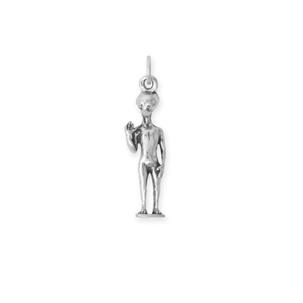 Oxidized 3D Waving Alien Charm - Wholesale Silver Jewelry - Silver ...