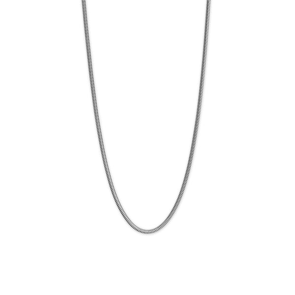 20" Oxidized Snake Chain (2.4mm) - Wholesale Silver Jewelry - Silver ...