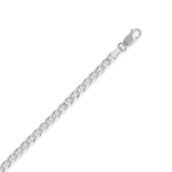 100 Flat Marina Chain (4mm) - Wholesale Silver Jewelry - Silver Stars ...