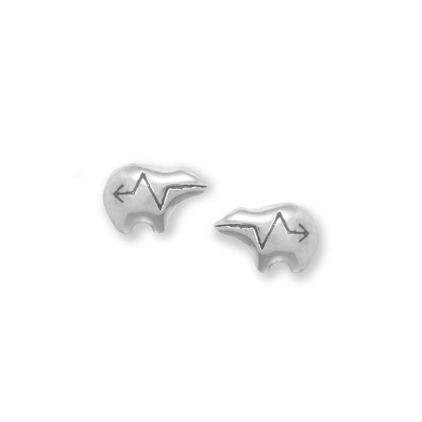 Heartline Bear Stud Earrings - Wholesale Silver Jewelry - Silver Stars ...