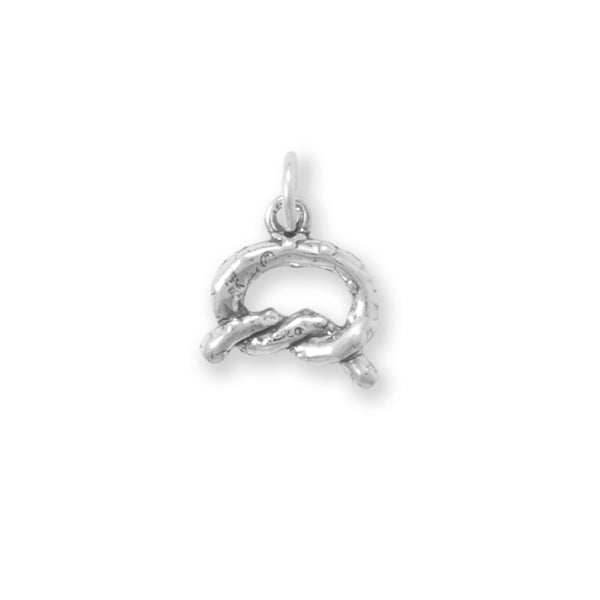 Silver or Gold 3D Salted Pretzel Charm - Wholesale Silver Jewelry ...
