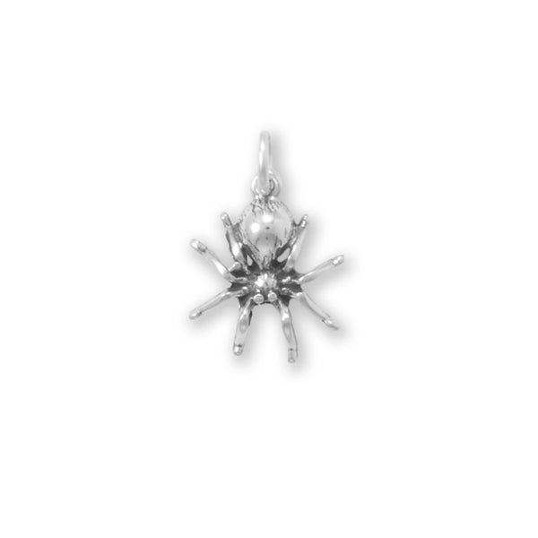 Oxidized 3D Spooky Spider Charm - Wholesale Silver Jewelry - Silver ...